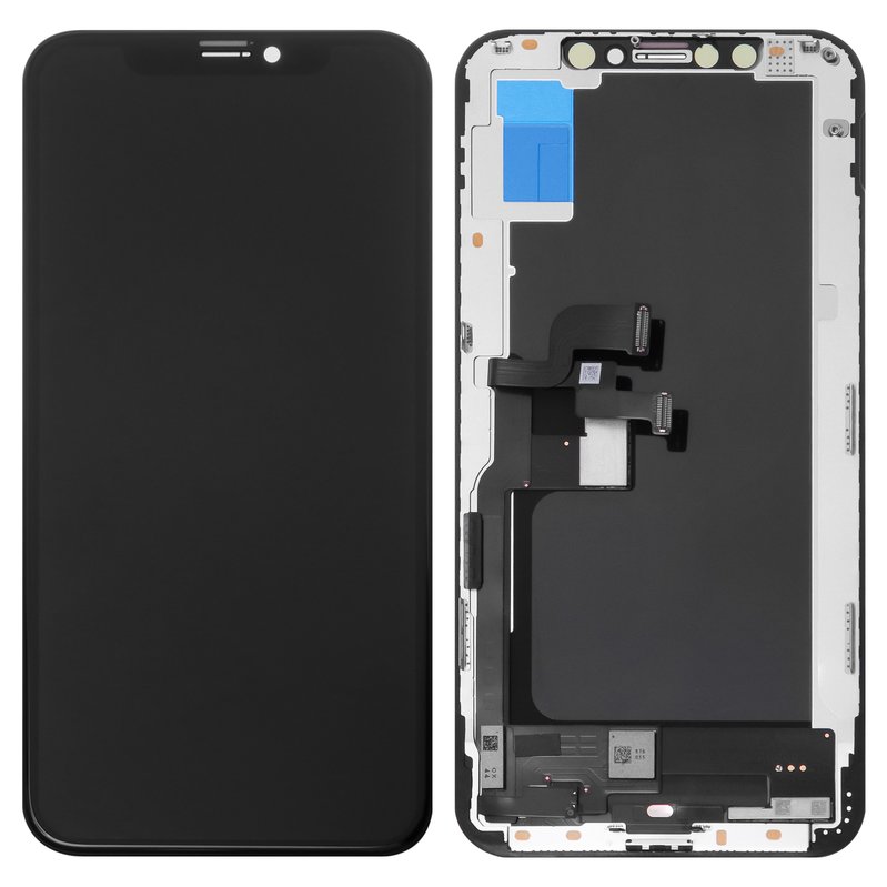 LCD compatible with iPhone XS, (black, with frame, HC, (OLED), imisu ...
